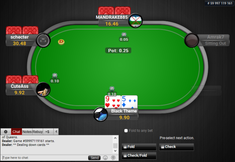 PokerStars Black Theme for PartyPoker | PokerTableThemes